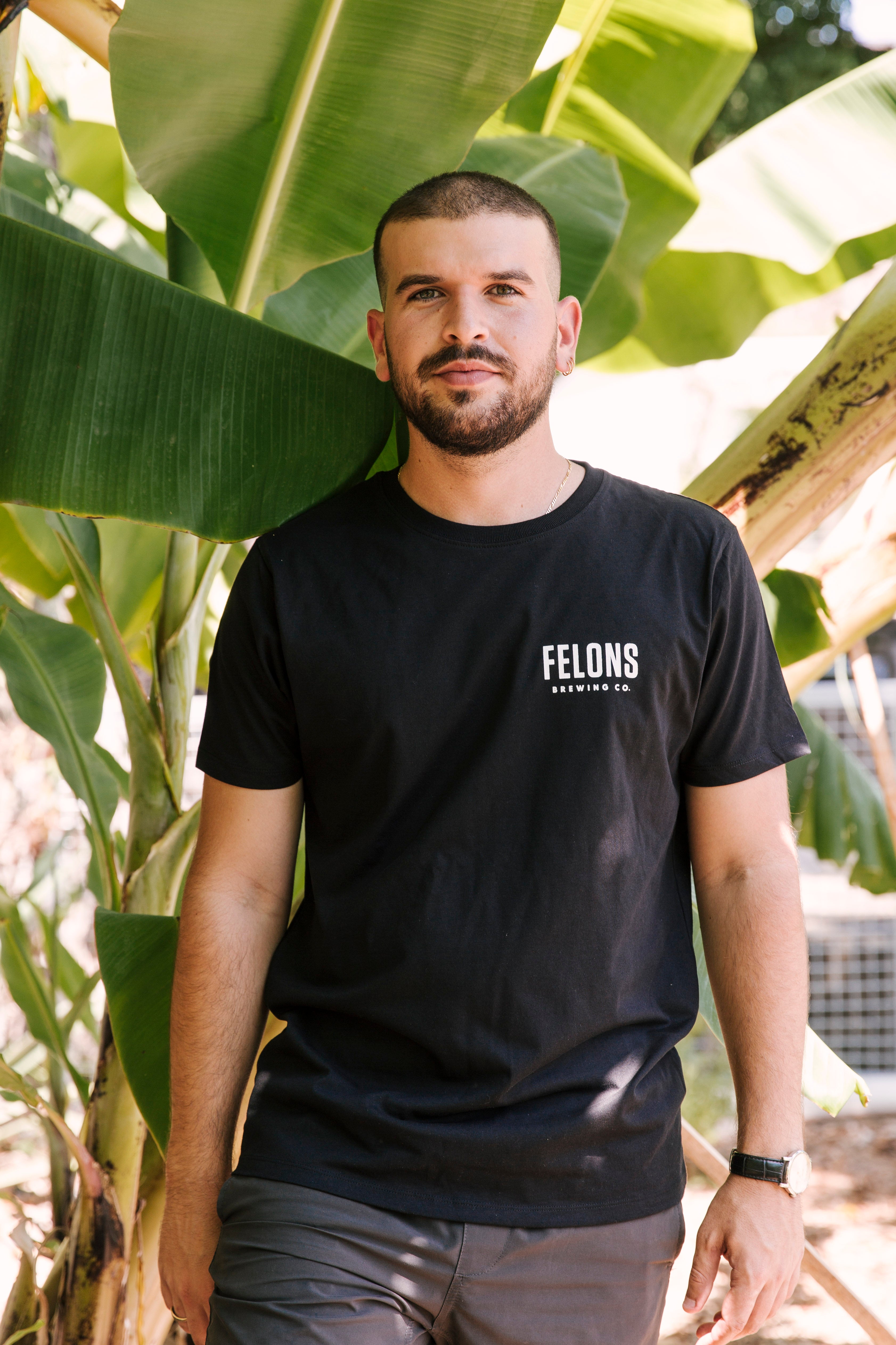 White on Black Felons Tee – Felons Brewing Co.